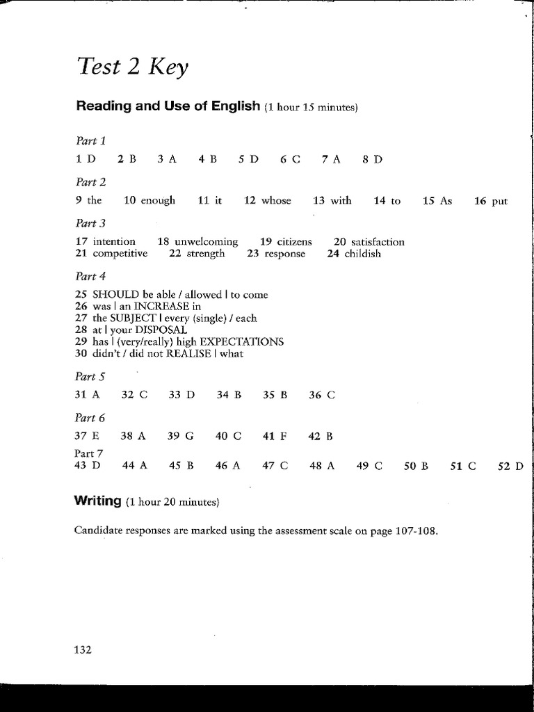 Test 2 Answer Key | PDF