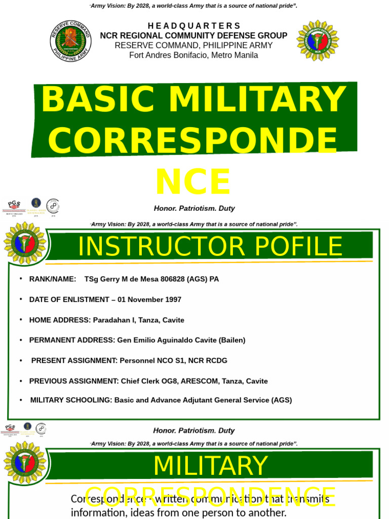 Military Correspondence Guidelines | PDF | Military | Philippines
