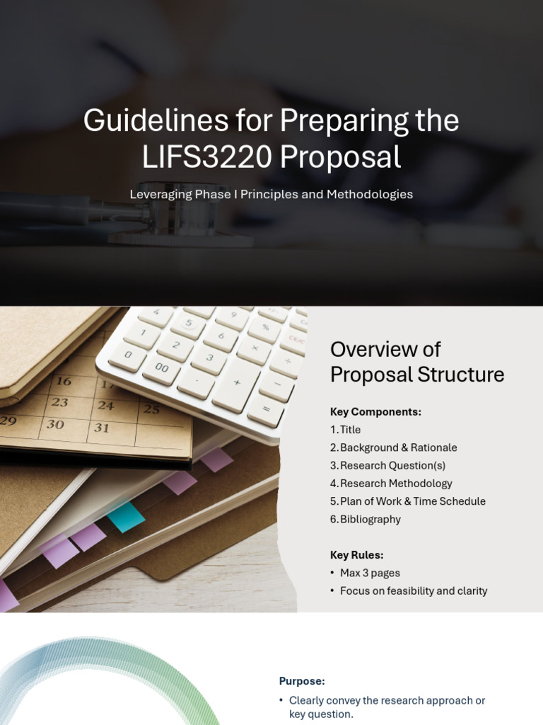 Guidelines For Preparing The LIFS3220 Proposal | PDF | Methodology | Citation