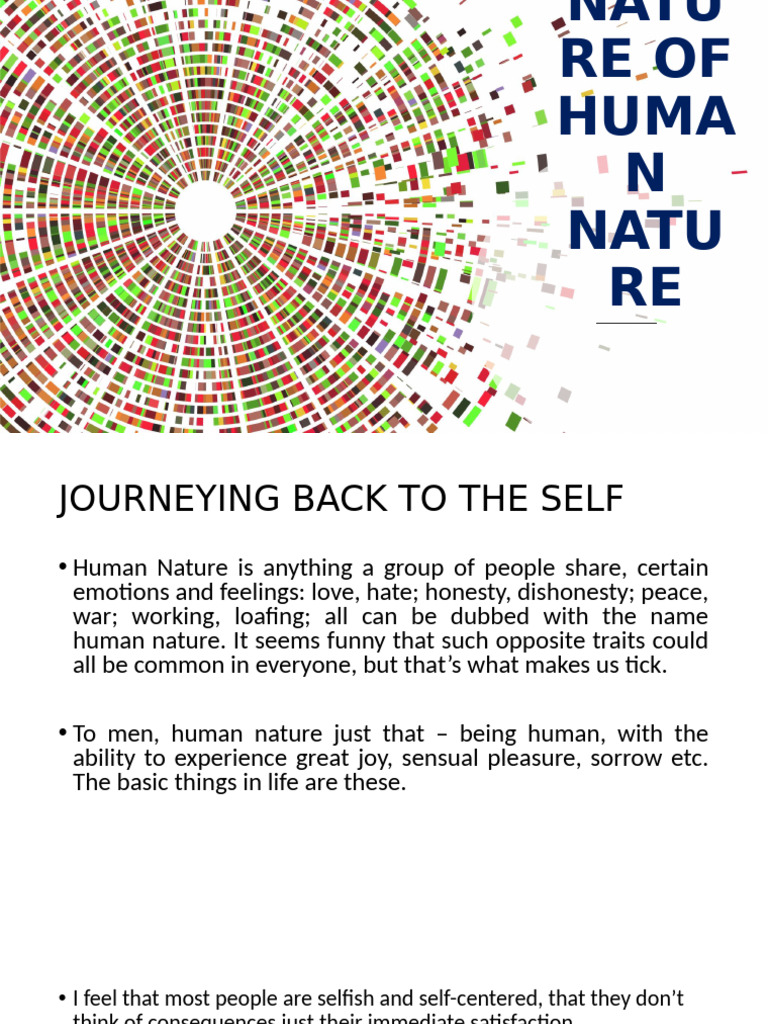 The Nature of Human Nature.ppt | PDF | Psychology | Behavioural Sciences
