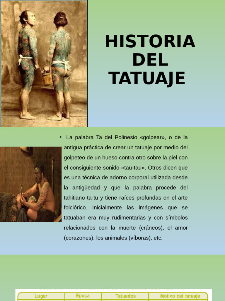 Evolución del Tatuaje a lo Largo de la Historia | PDF