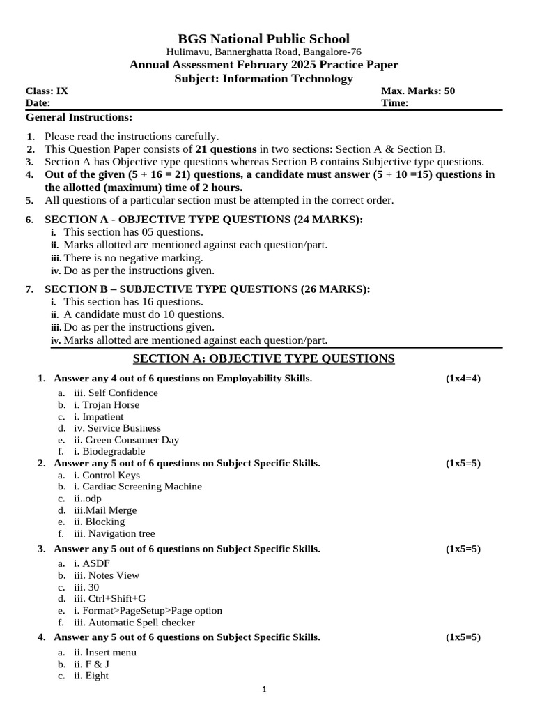 CONLIB IXITAKAnnualAssessmentPracticePaperFeb25 20250211161117 | PDF ...