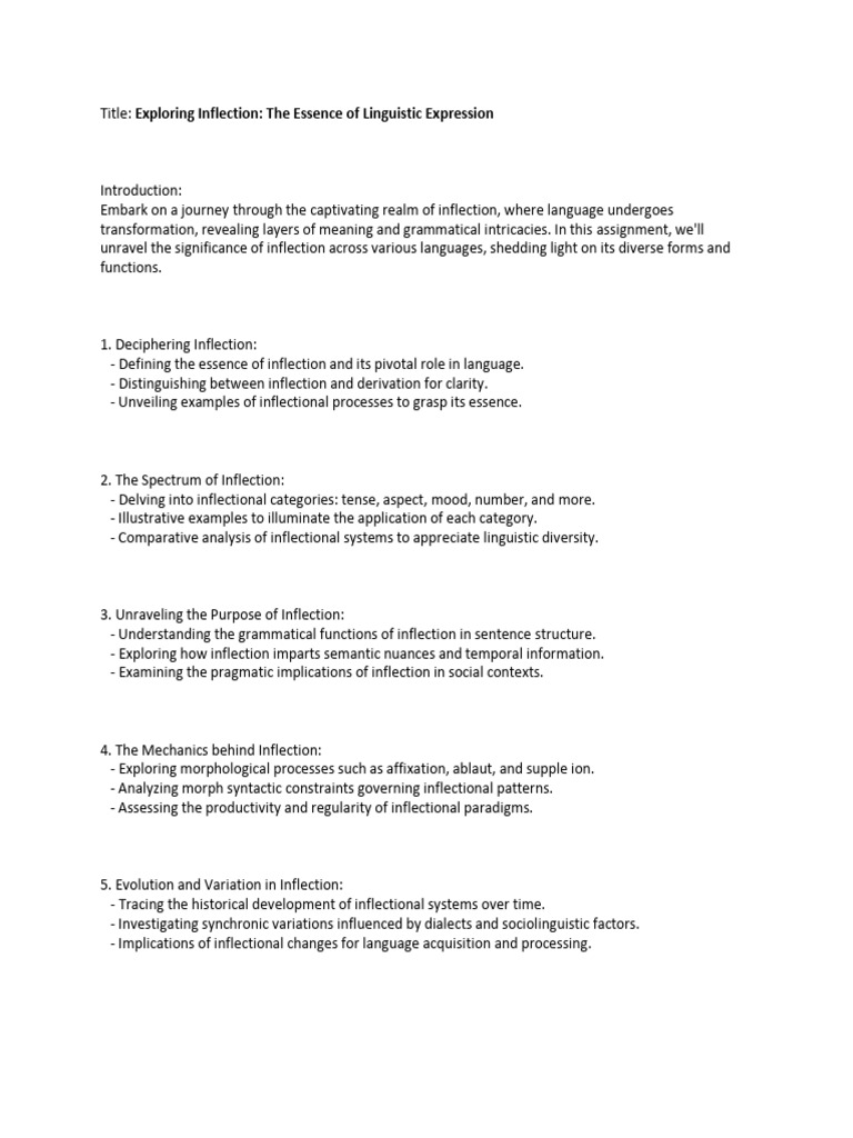 Inflection | PDF
