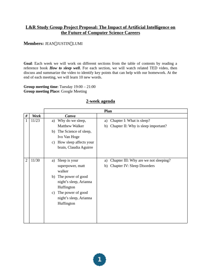 Group Project Proposal Final Vers. | PDF