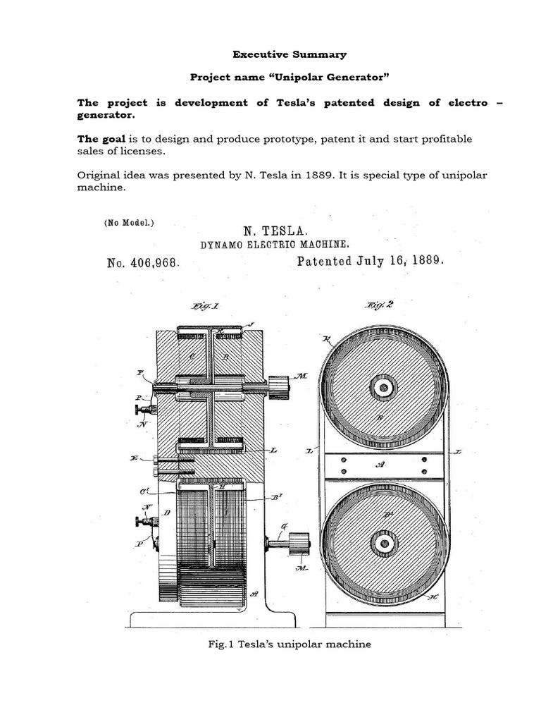 Unipolar Generator by Tesla | PDF