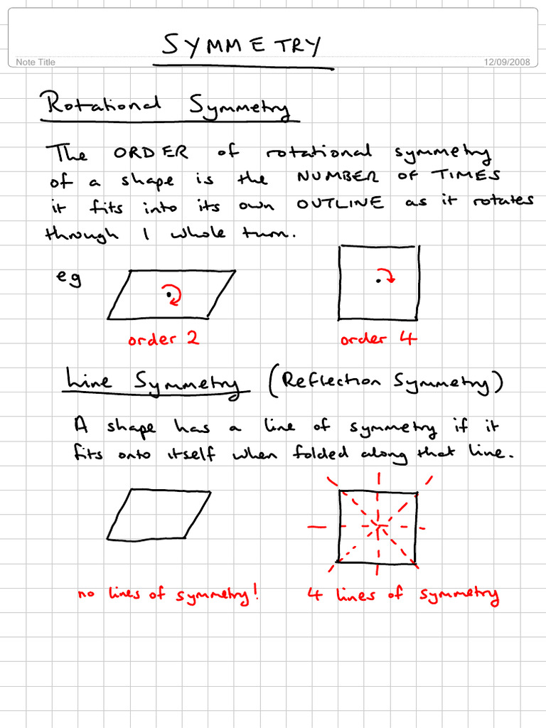 Symmetry Notes | PDF