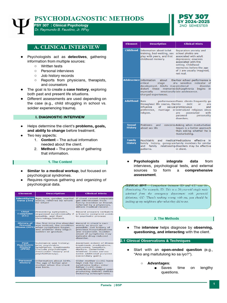 Psychodiagnostic Methods | PDF | Clinical Psychology | Psychology