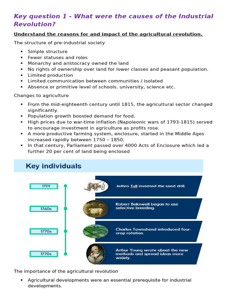 Industrial Revolution Summary | PDF | Industrial Revolution | James Watt