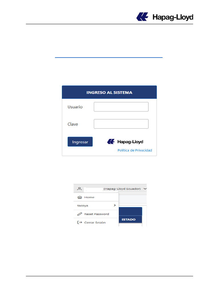 Manual Sistema Turnos Hapag-Lloyd | PDF | Informática