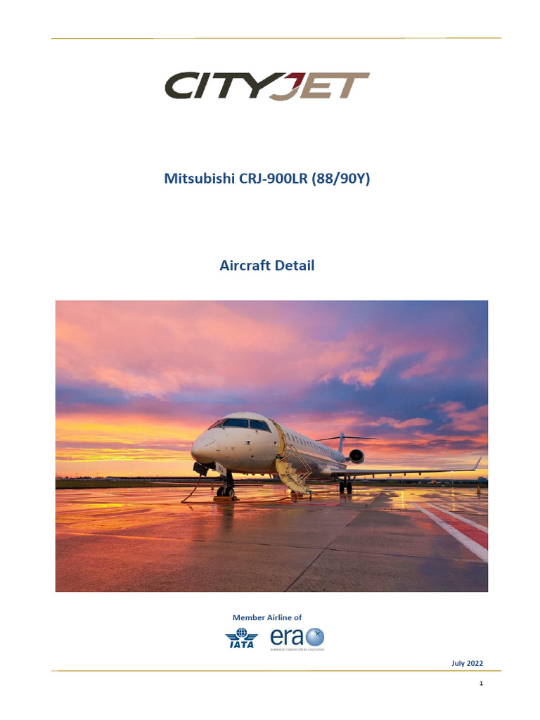 Cityjet Crj900 Specifications | PDF | Aviation | Aircraft