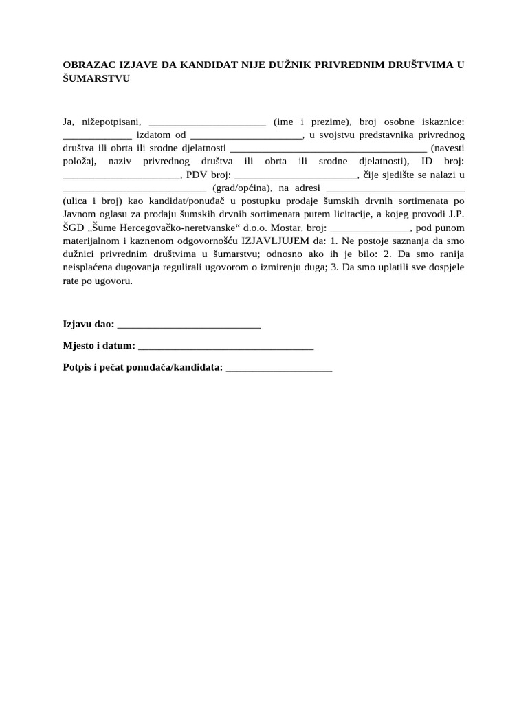 01.c-Obrazac-izjave-da-kandidat-nije-duznik-privrednim-drustvima-u ...