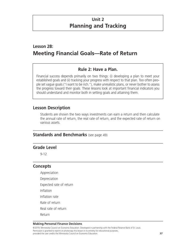 Personal Finance Decisions Lesson 4 | PDF | Investing | Wealth