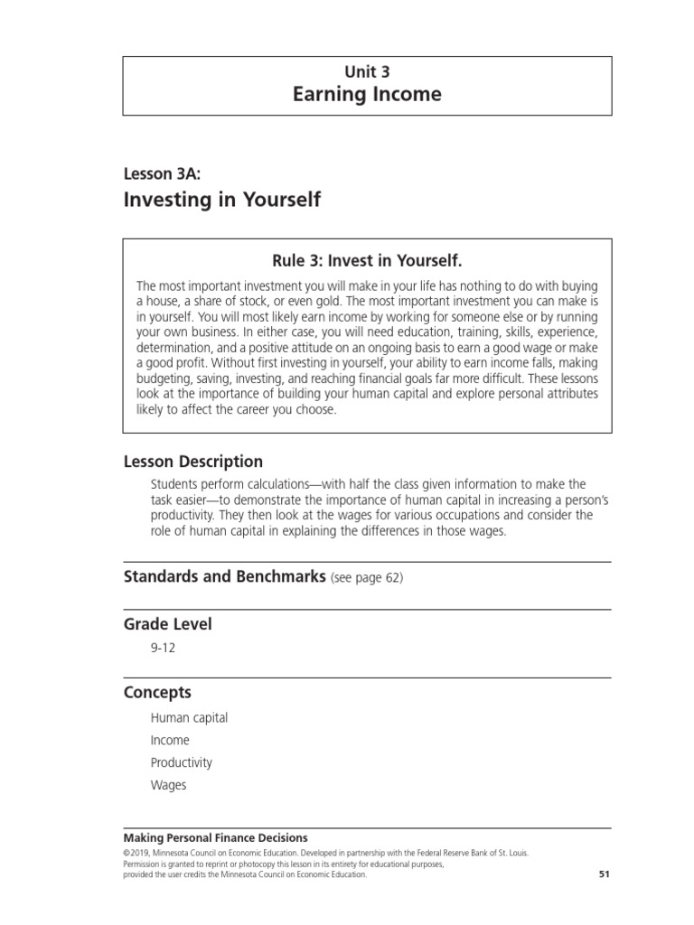 Investing in Human Capital for Income | PDF | Human Capital | Employment