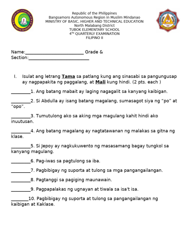 Grade 2 Filipino | PDF