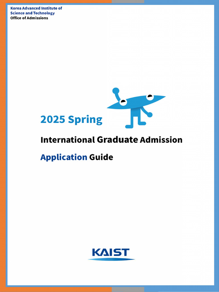 (Updated) - KAIST International Graduate Application For The 2025 ...