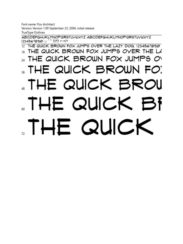 Flux Architect Font Overview | PDF