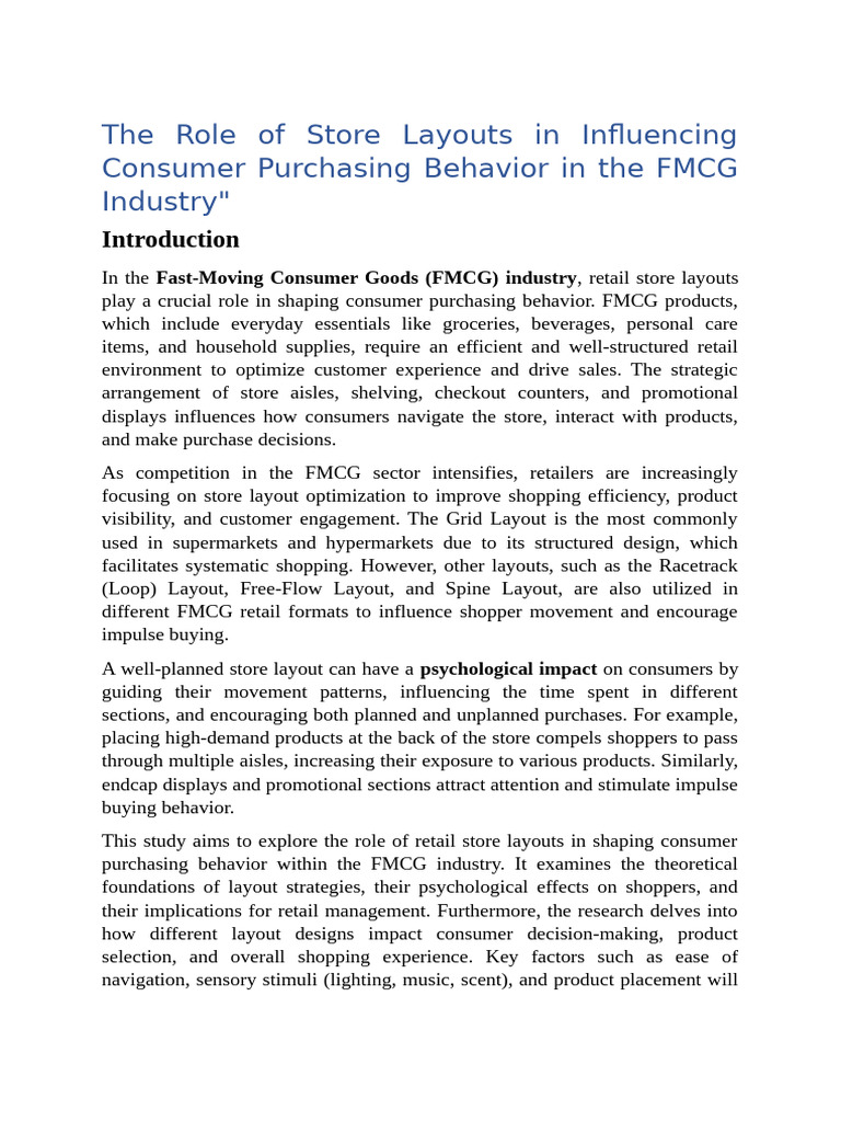 The Role of Store Layouts in Influencing Consumer Purchasing Behavior ...