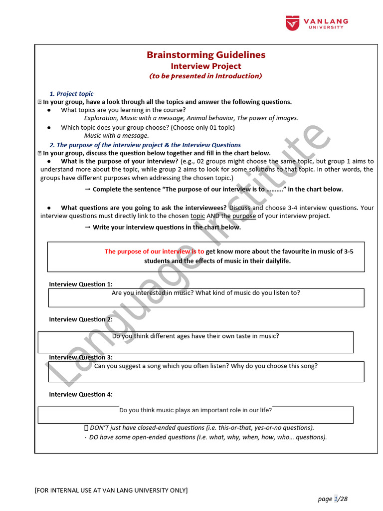 Brainstorming Interview Group 4 | PDF