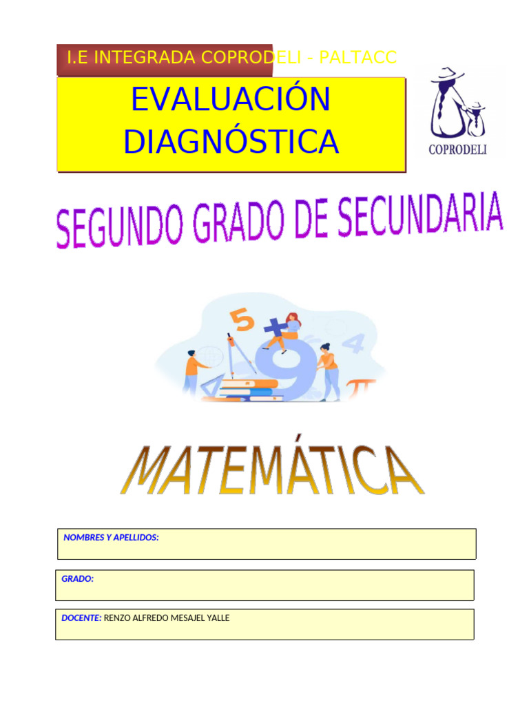 2° Grado - Evaluacion Diagnóstica 2023 | PDF | Triángulo | Geometría ...