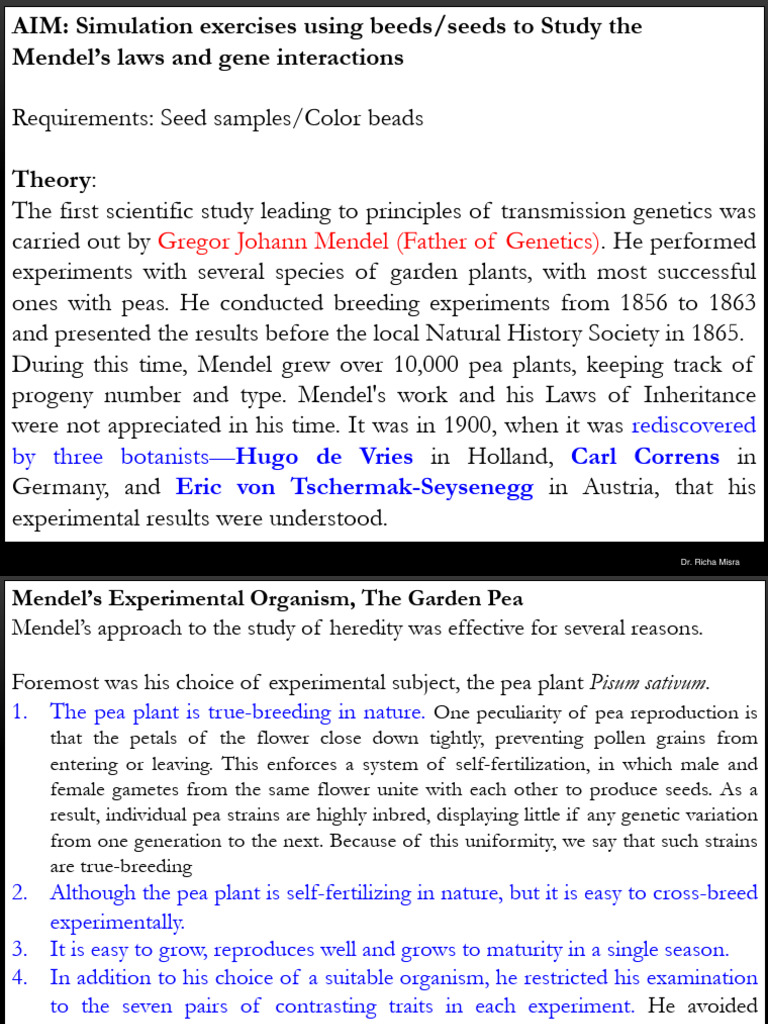 Gene Interactions - Exercise1 | PDF | Dominance (Genetics) | Allele