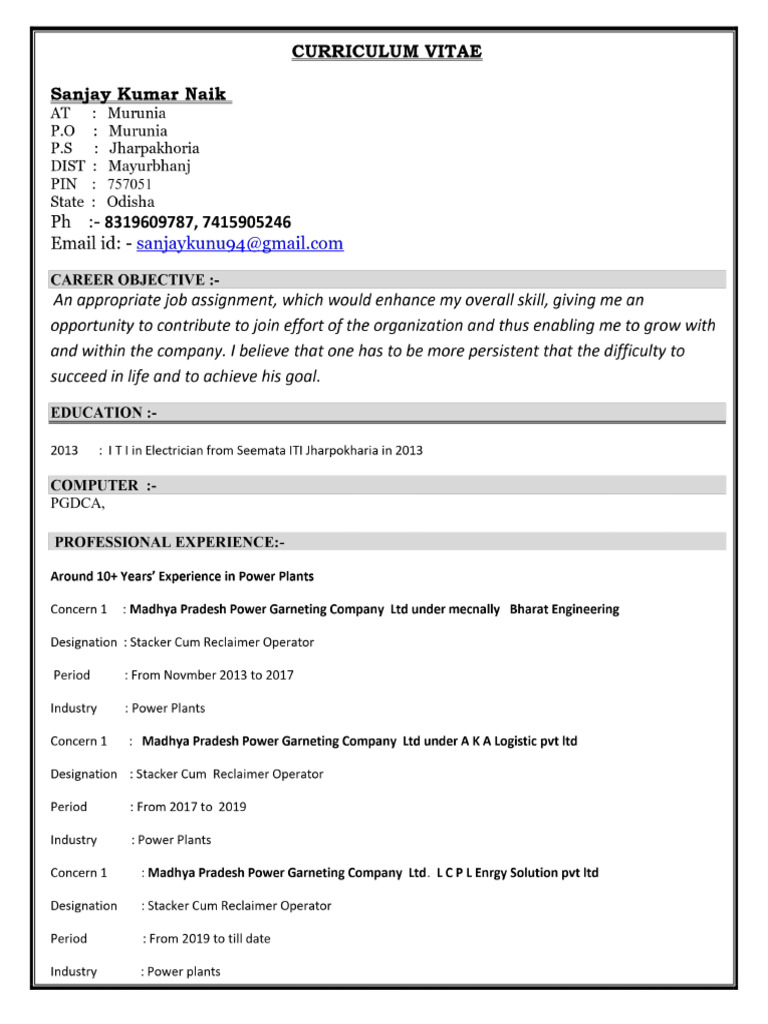 CV Soumya Ranjan Lenka | PDF