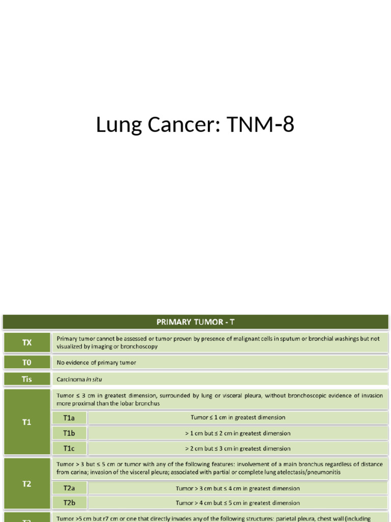 Lung Cancer TNM 8 | PDF