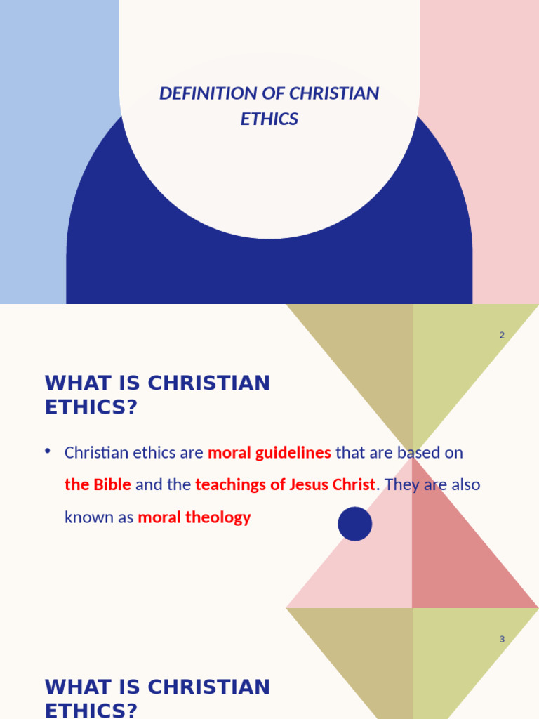 Understanding Christian Ethics Principles | PDF | Christian Ethics | Bible