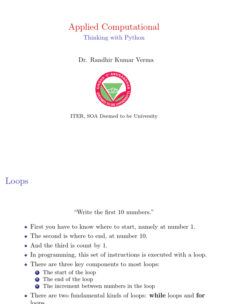 CL12_Loop | PDF | Control Flow | Python (Programming Language)