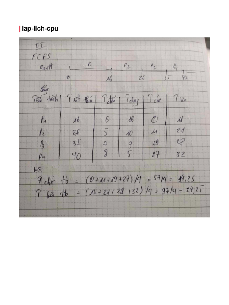 Lap Lich Cpu | PDF