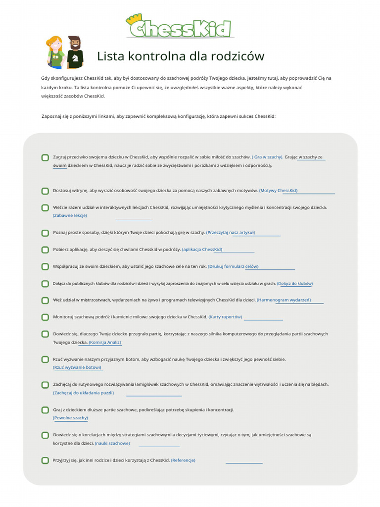Checklist For Parents | PDF