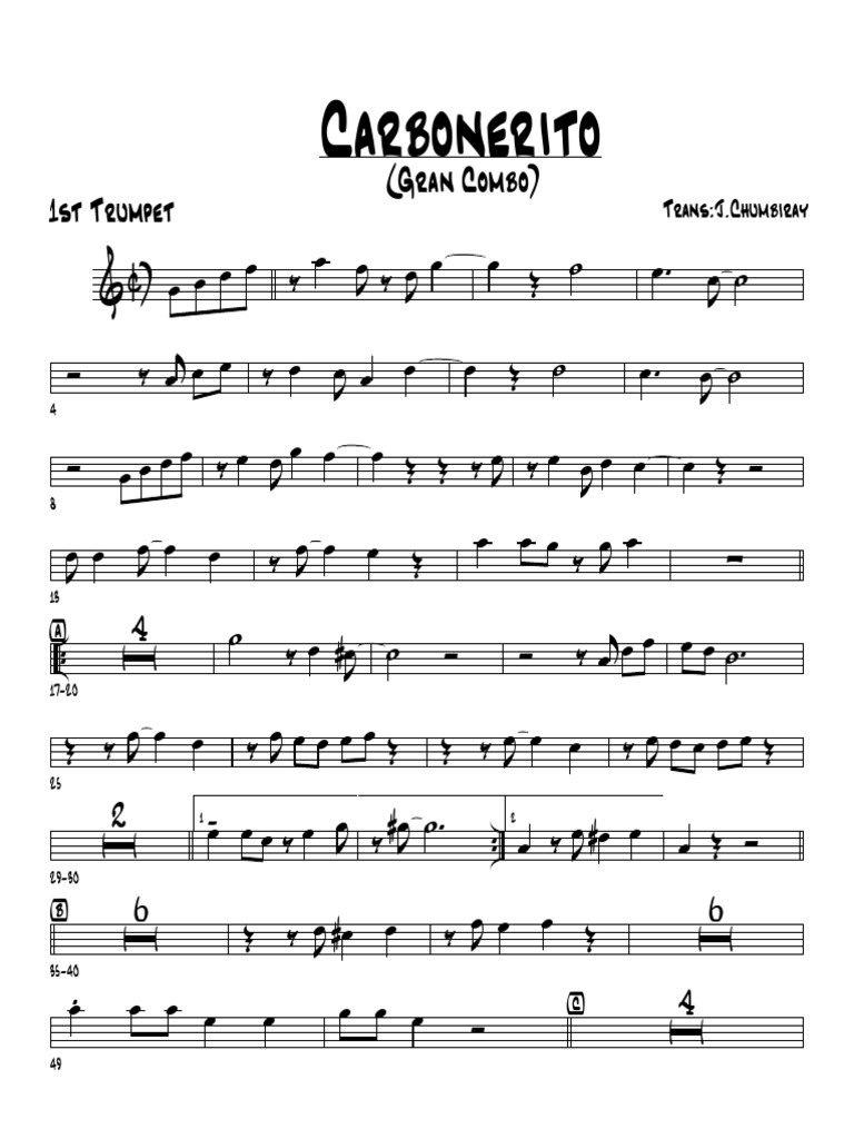 Carbonerito 1st Trumpet | PDF