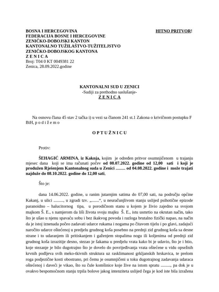 OPTUZNICA Ehagi | PDF