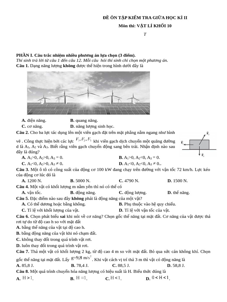 ĐỀ ƠN TẬP GK2 -10 | PDF