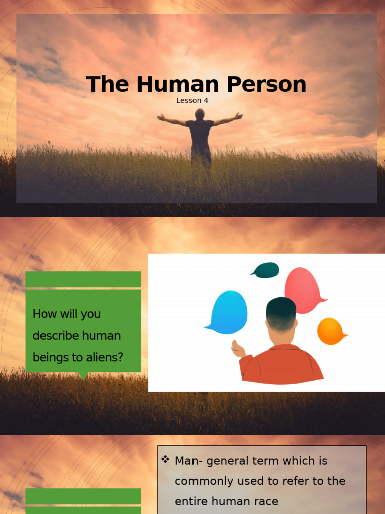 The Human Person | PDF | Mind | Human