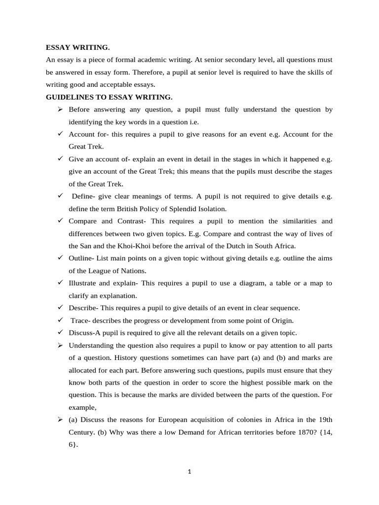 Essay Writing Guidelines for Students | PDF | Essays