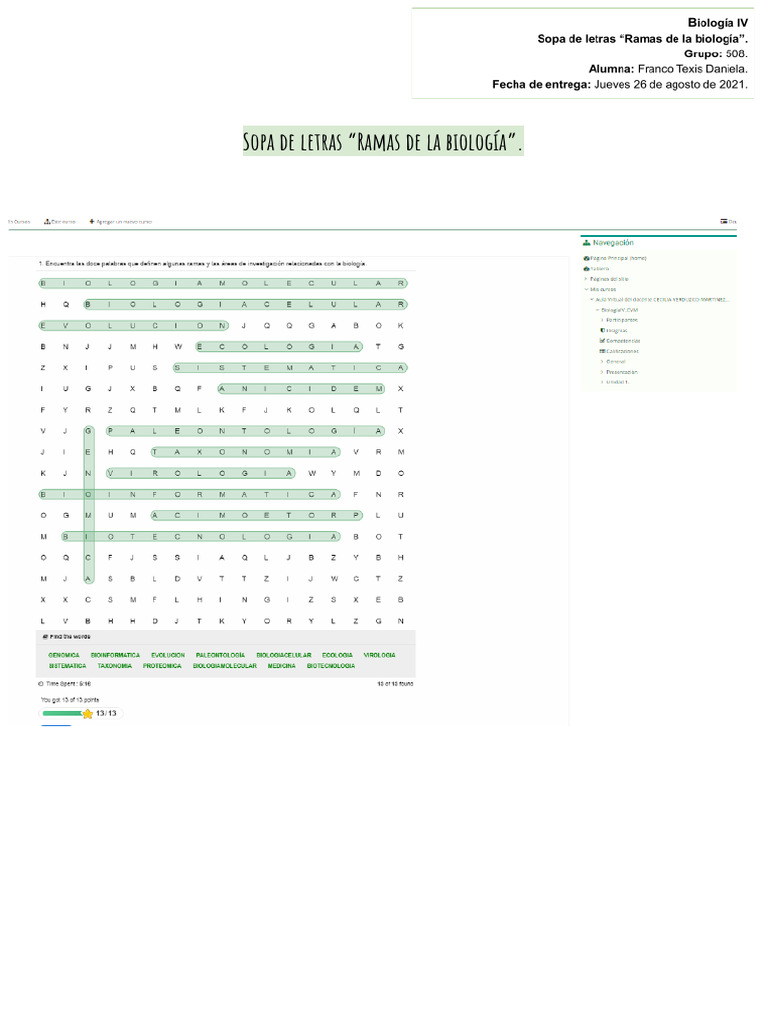 508 - Sopa de Letras - Dfranco | PDF | Biología | Organismos