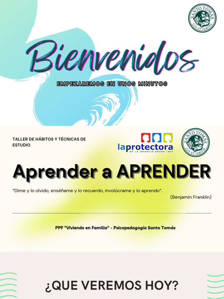 Taller de Hábitos y Tecnicas de Estudio | PDF | Aprendizaje | Habilidades de estudio