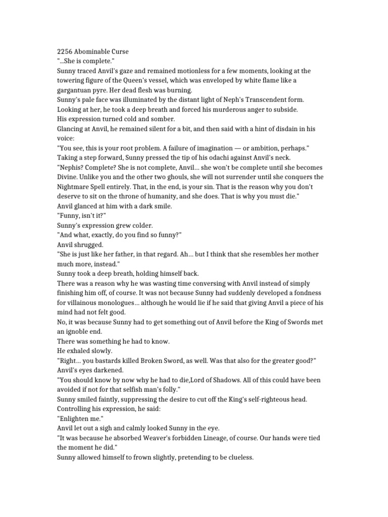2256 Abominable Curse | PDF
