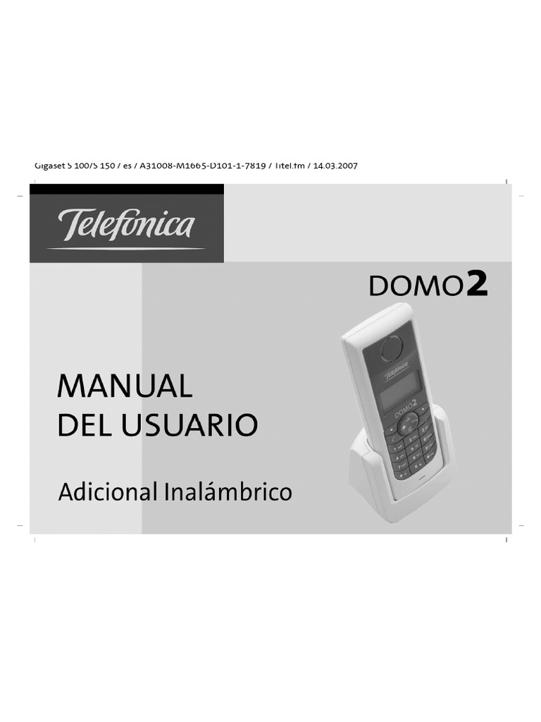 Manual DOMO 2 Inalámbrico Adicional | PDF | Teléfono | Fax