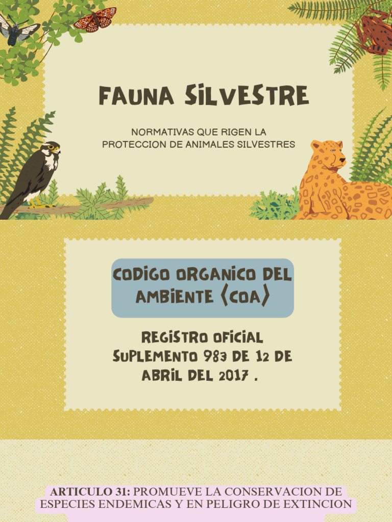 Fauna silvestre | PDF