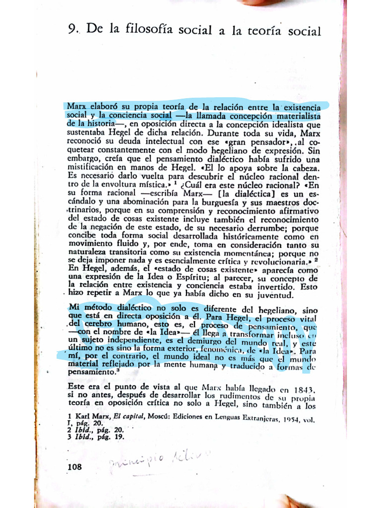 Marx 1 Teo - Sociologicas Subray | PDF
