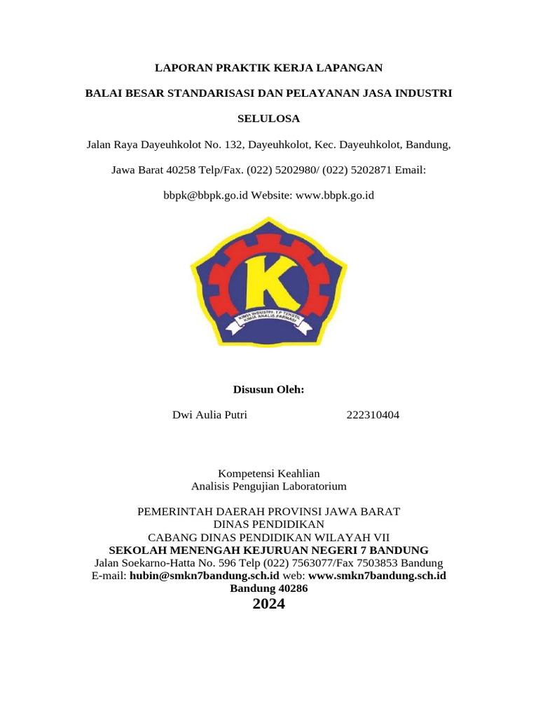 Laporan PKL Dwi BBS | PDF