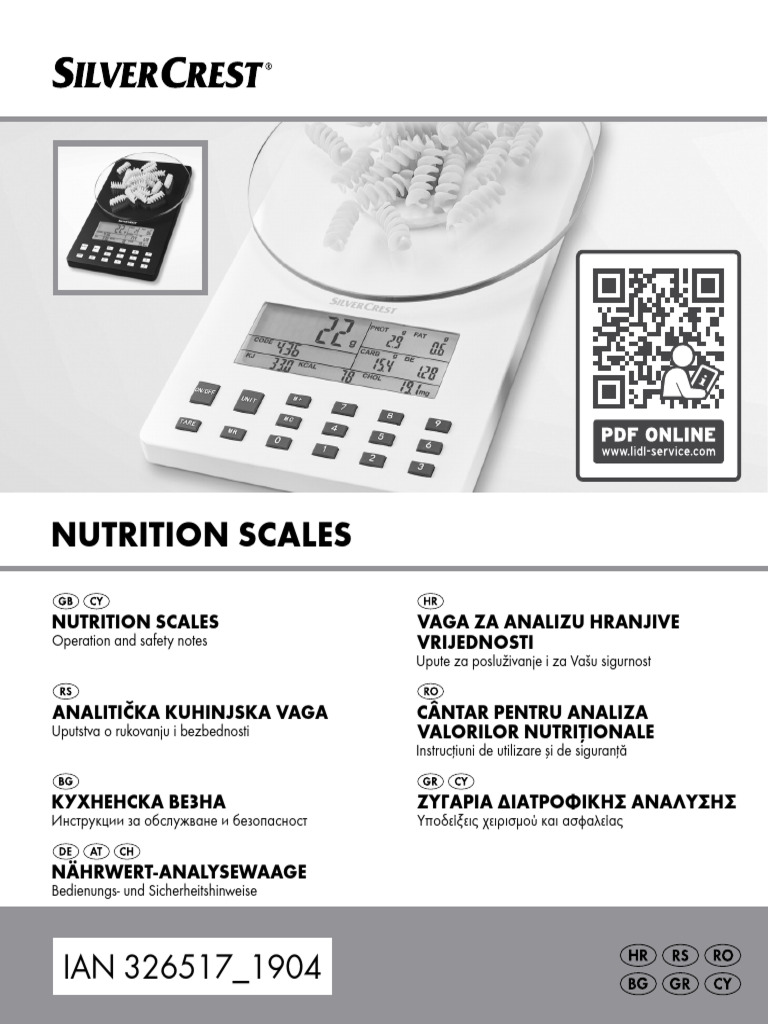 SilverCrest IAN 326517 Kitchen Scale | PDF | Lamb And Mutton | Sausage