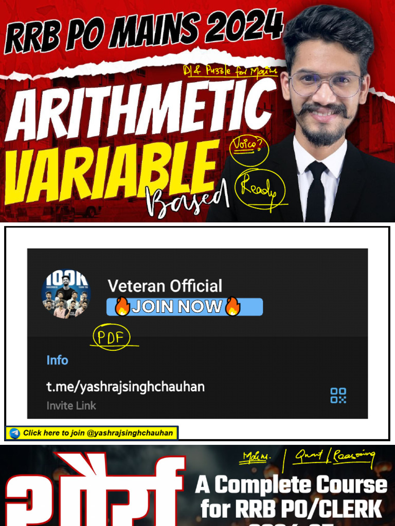Mains Variable Arithmetic - 1 | PDF
