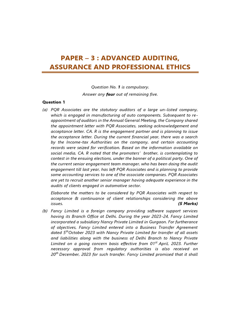 Audit MTP Merged | PDF | Going Concern | Audit