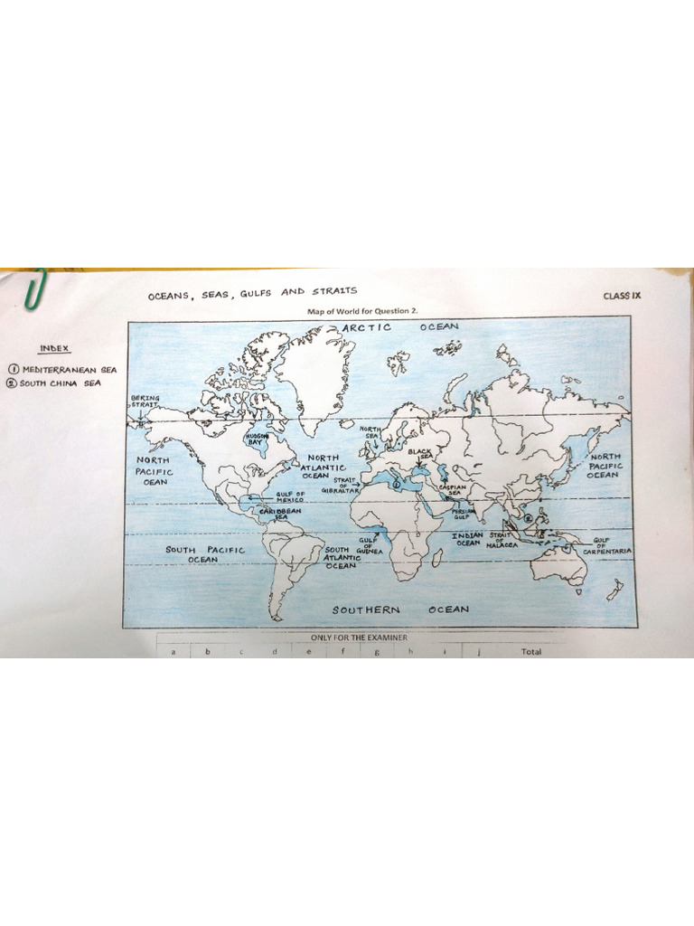 Class 9 map HY Exam | PDF