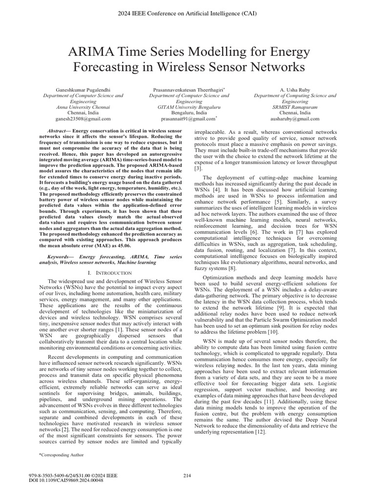 ARIMA Time Series Modelling For Energy | PDF | Autoregressive ...