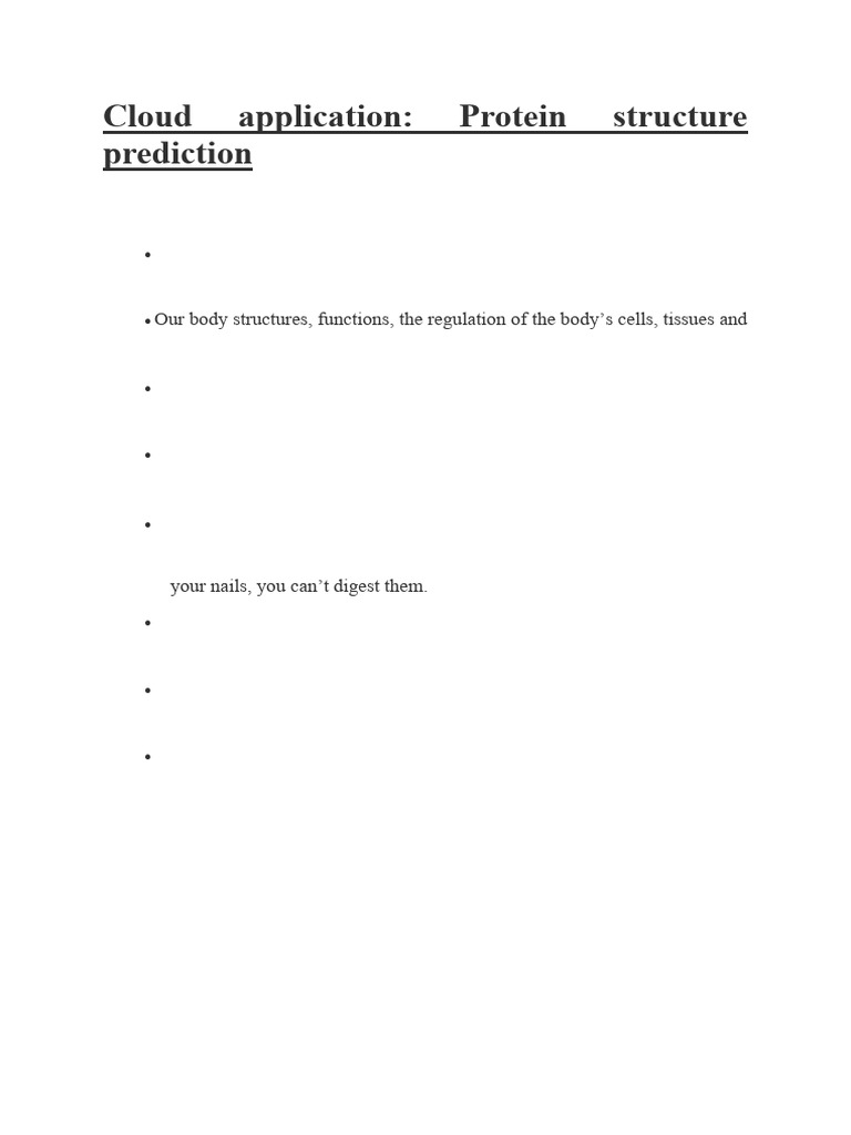 Cloud Application - Protein Structure Prediction | PDF | Proteins ...