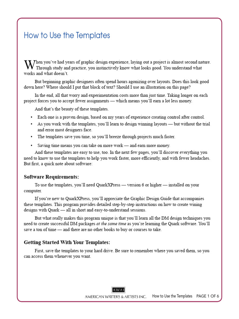 Quick Start Guide - How to Use the Template.pdf | PDF | Typefaces | Arial