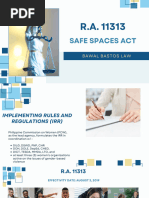 RA 11313 (2019) (Safe Spaces Act) | PDF | Sexual Harassment | Harassment